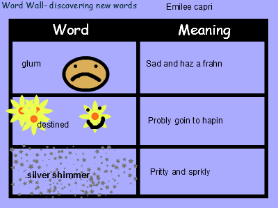 Word Wall: Pout-Pout Fish - Wixie
